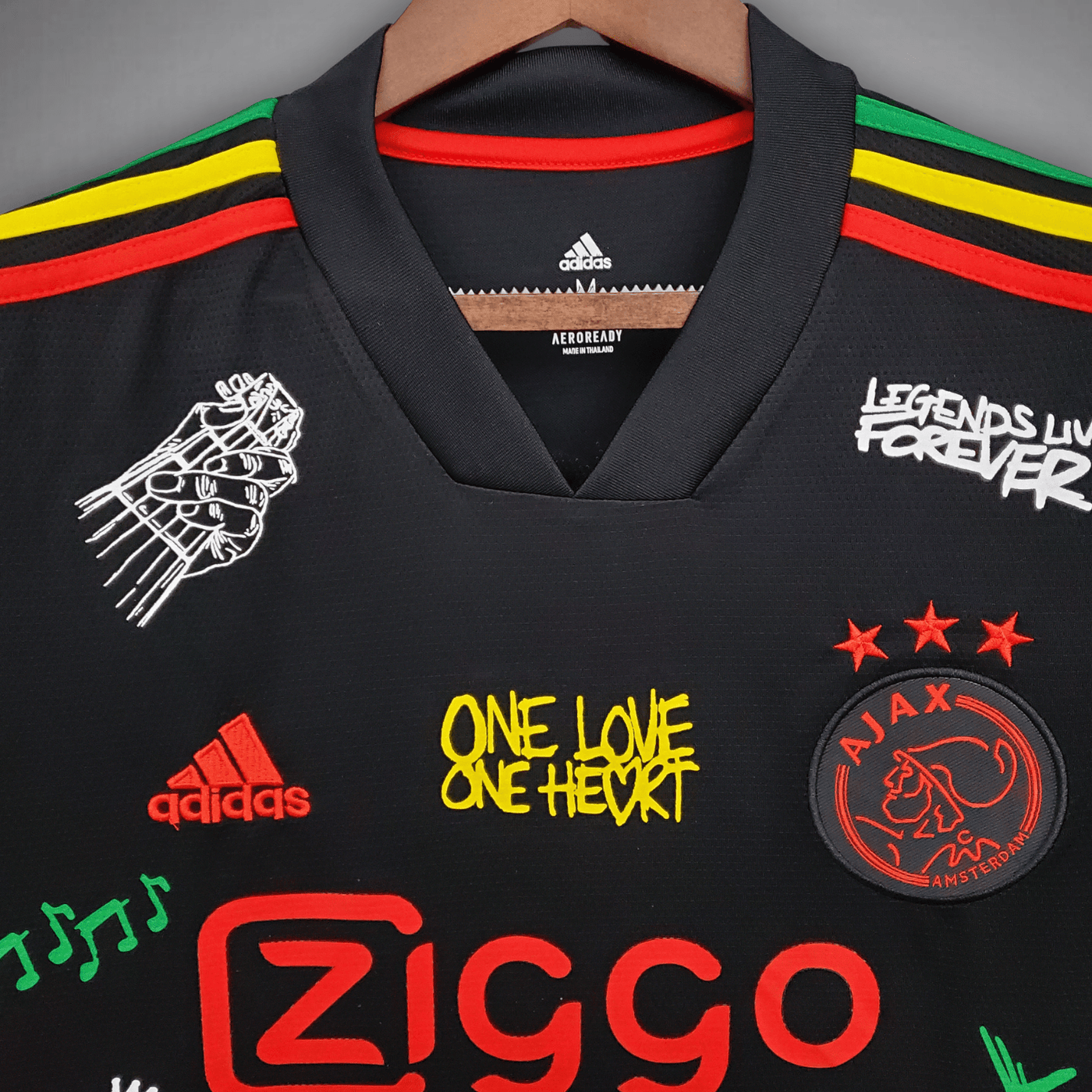 Ajax "Bob Marley" Premium Kit - 2025 Premium Quality – FootballPrestige™ - Premium Football Jerseys
