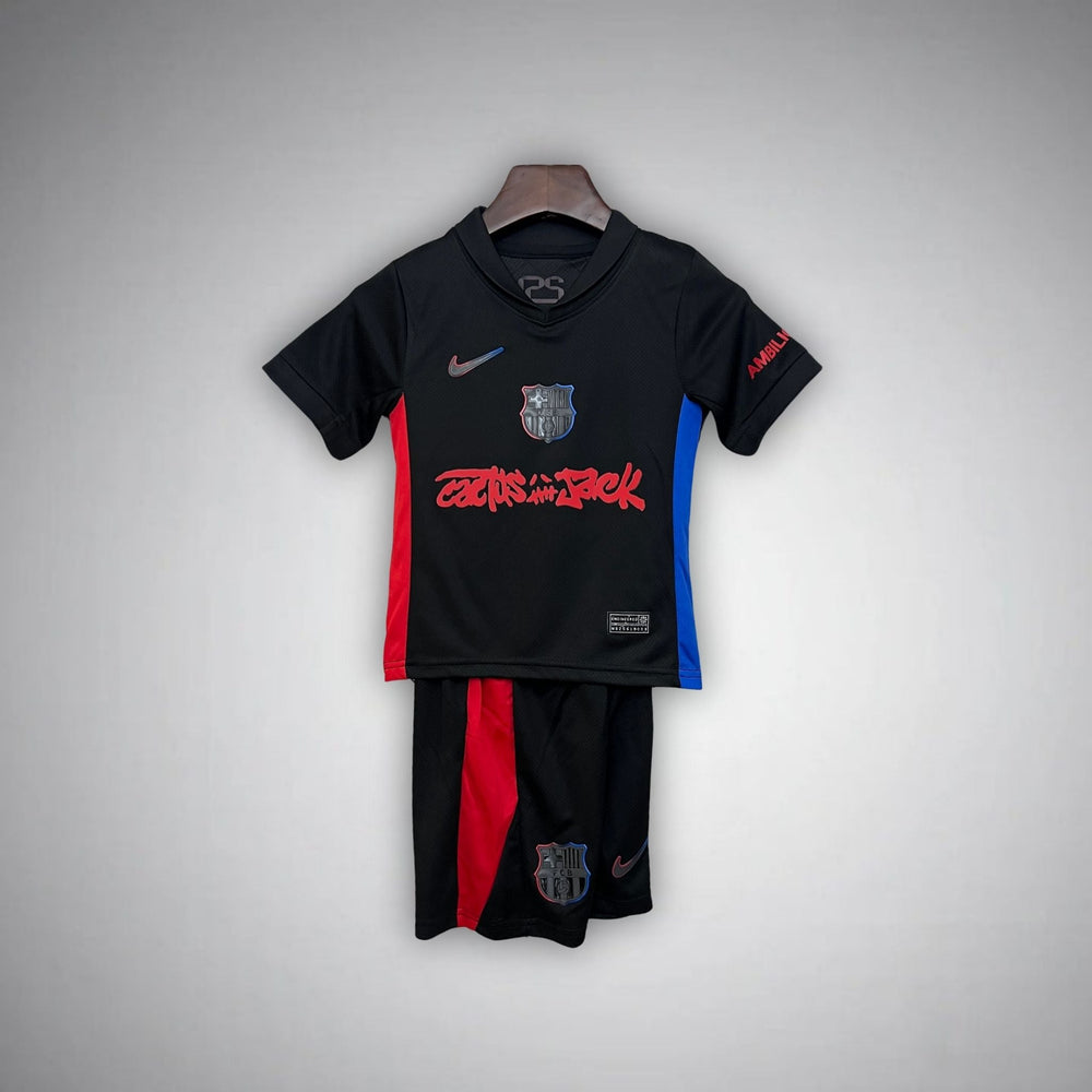FC Barcelona x Cactus Jack Away Kids Size Kit - 2025 Premium Quality ...