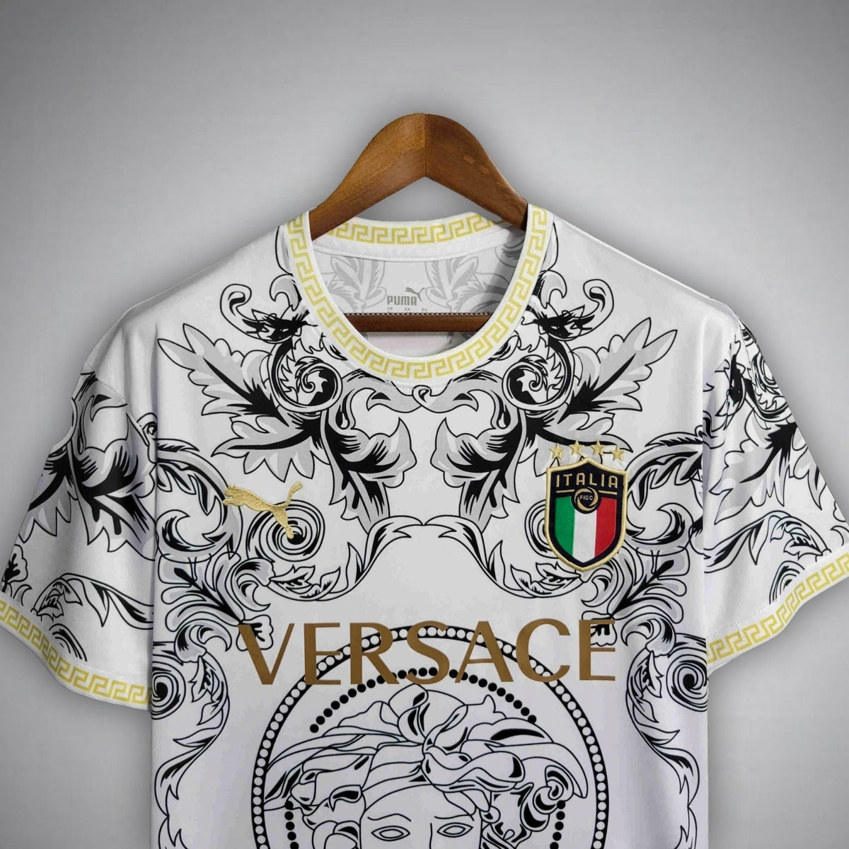 Italy "Versace" Premium White Kit - 2025 Premium Quality – FootballPrestige™ - Premium Football ...